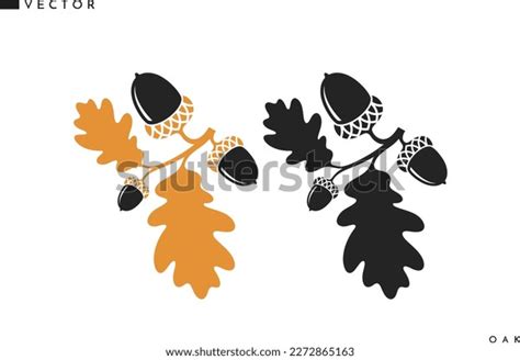 Oak Tree Vector Isolated Branch On Stock Vector Royalty Free 2272865163 Shutterstock