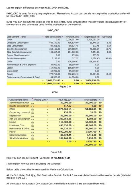 Understanding SAP Production Order Variance DOCX