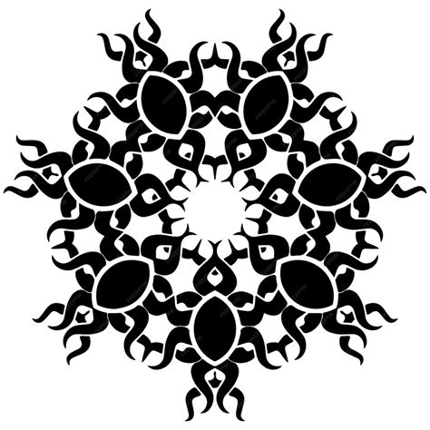 Premium Vector Free Black Mandla Vector Cricle Art Design