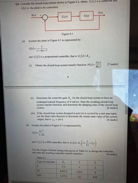 Solved Q Consider The Closed Loop System Shown In Figure Chegg