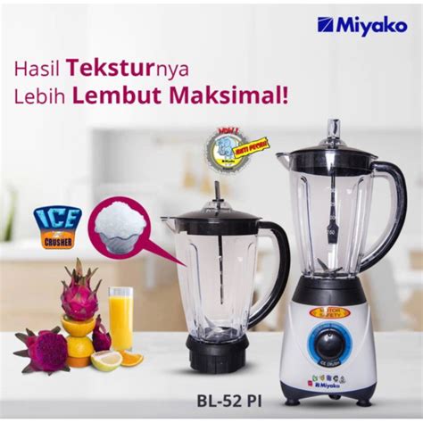 Jual Miyako Blender Bl 52 Pi Blender Plastik 1 5l Miyako Blender 1 5l Shopee Indonesia