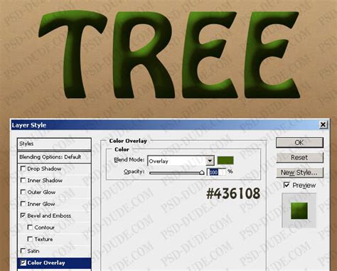 Photoshop Tree Text Effect