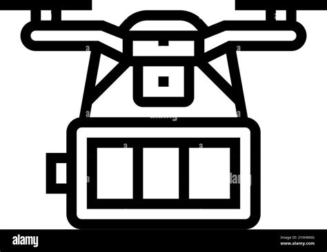 Battery Indicator Aerial Vehicle Line Icon Vector Illustration Stock Vector Image And Art Alamy