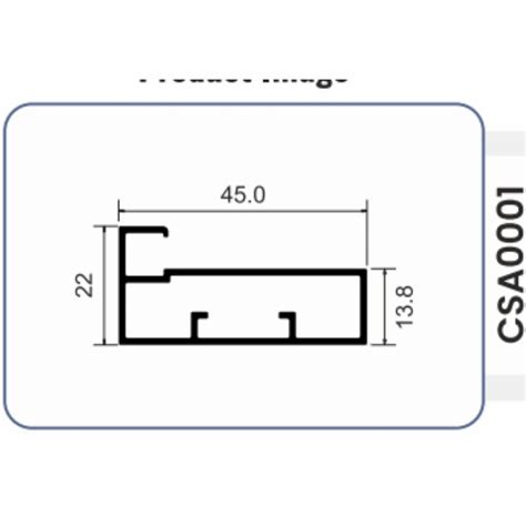 Rose Gold Csa0001 45mm Shutter Frame Profile For Construction Length