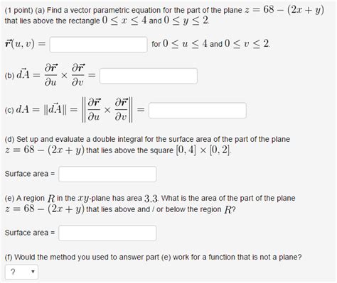 Solved A Find A Vector Parametric Equation For The Part Of Chegg