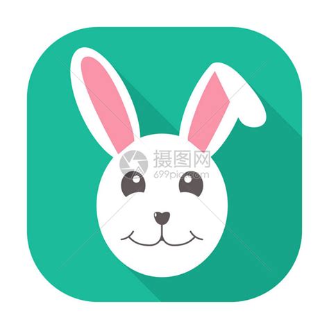带有长阴影的东兔插画图片下载 正版图片402316191 摄图网