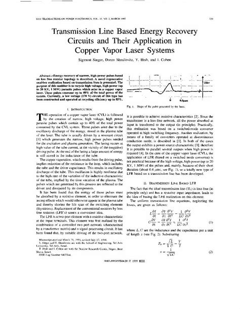 Pdf Transmission Line Based Energy Recovery Circuits And Their
