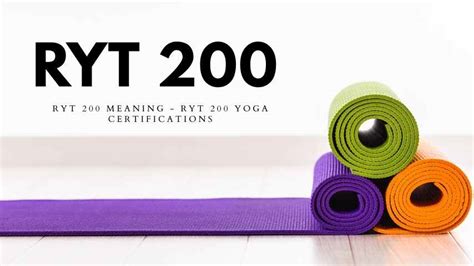 Ryt Certification What Is Ryt Ryt 200 Ryt 500 E Ryt 500
