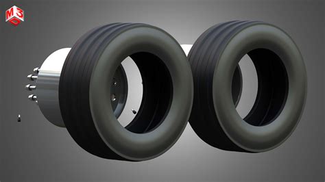 Twin Truck Wheels And Tires Twt3 3d Model By Markos3d