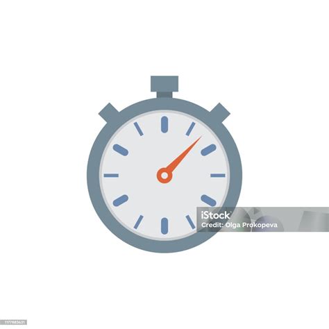 스톱워치 플랫 아이콘이 흰색으로 분리되어 있습니다 빠른 시간 정지 시계 제한된 제안 마감 기호 벡터 일러스트레이션 2에 대한 스톡 벡터 아트 및 기타 이미지 Istock