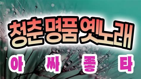 트로트 메들리 그때 그 시절 스페셜 청춘 명품 옛노래 Youtube