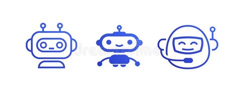 Chat Bot Icon Robot Symbol Vector Set Stock Vector Illustration Of Digital Smart 282029889