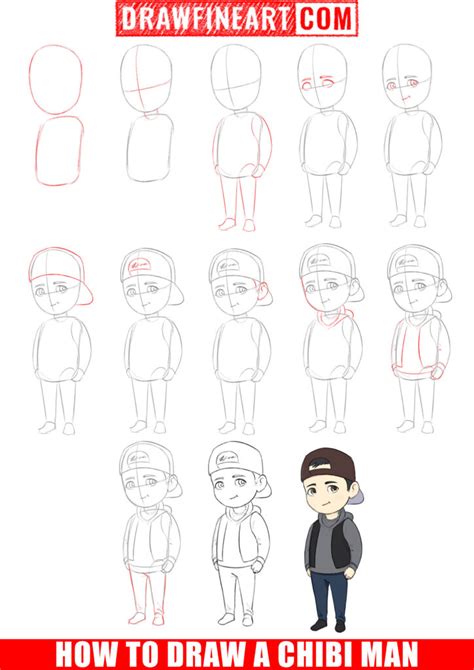 How To Draw A Chibi Man Draw Fine Art