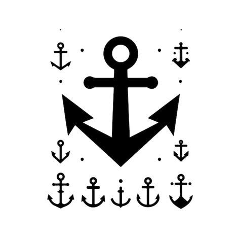 Premium Vector Anchor With Chain Realistic Style