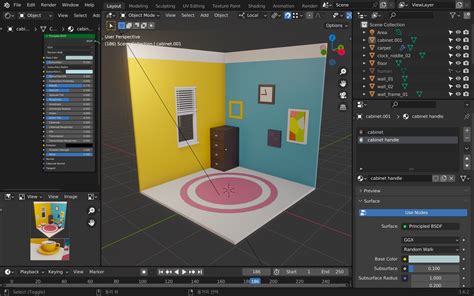 3d 블렌더 창문 및 서랍 만들기