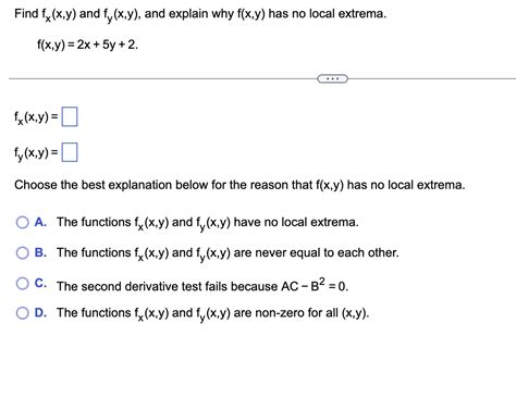 Solved Find Fx X Y And Fy X Y And Explain Why F X Y Has