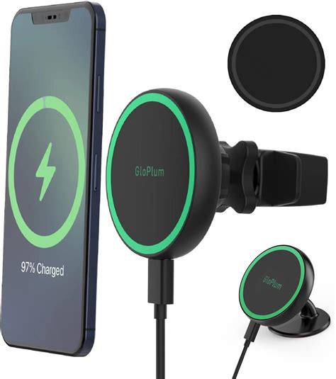 Ihome Magnetic Wireless Car Charger Car Phone Holder Mount