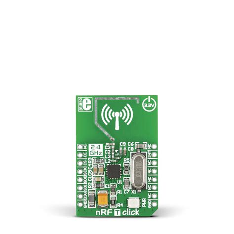 Nrf T Click Breakout Board For Nordic Nrf24l01p 2 4 Ghz Rf Module