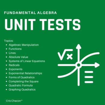 Fundamental Algebra Unit Tests Bundle By Fundamental Algebra TPT