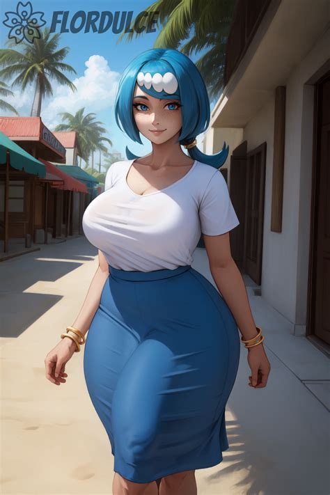 Rule 34 Ai Generated Blue Eyes Blue Hair Bulge Bulge Through Clothing Covered Penis Flaccid