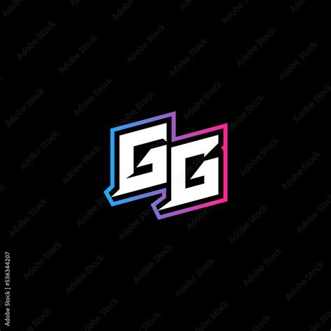 Gg Initial Logo Esport Or Gaming Concept Design Stock Vector Adobe