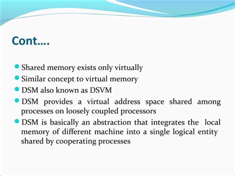 Distributed Shared Memory Ppt Databases Computer Software And Applications