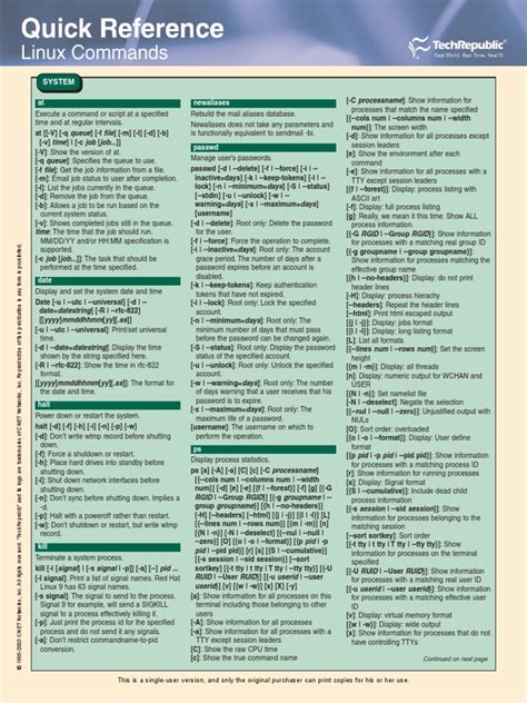 Linux Commands Quick Reference Pdf Command Line Interface Superuser