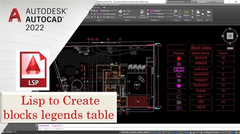 Auto Lisp To Create Blocks Legends Tables In Auto Cad Youtube