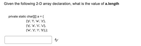 [solved] given the following 2 d array declaration what is the value of course hero