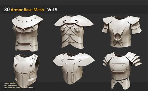 30 Armor Base Mesh Vol 9 Flippednormals