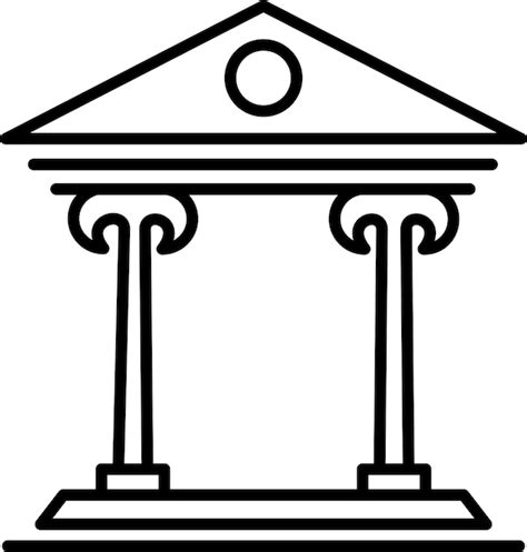 Premium Vector Facade Outline Vector Illustration Icon