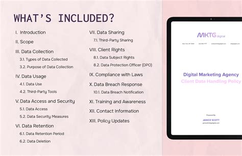 Digital Marketing Agency Client Data Handling Policy Template In Pdf