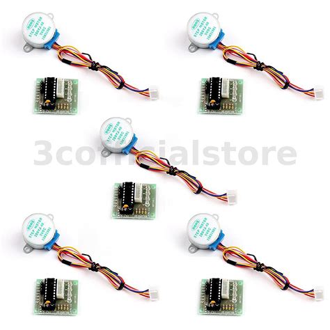 5 Set Arduio Diy Kit Uln2003 Driver Module Board28byj 48 5v 12v Reduction Step Motor Gear