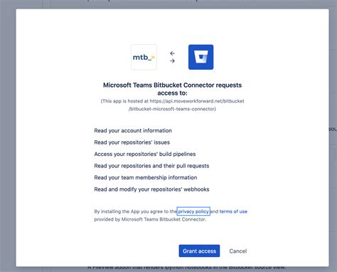 Microsoft Teams Bitbucket Connector Cloud