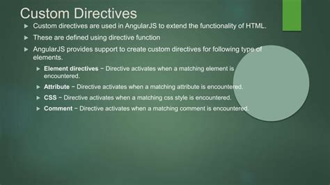 Custom Directive And Scopes Ppt