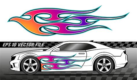 스포츠카 스피드 화재 불꽃 데칼 비닐 스티커 경주 용 자동차 부족 화재 불꽃 벡터 Eps 그래픽 자동차 자동차 트럭 보트 Suv 오토바이를 위한 사이드 차량 장식 교통수단에