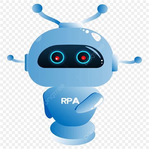 3d Rpa 可愛機器人卡通天藍色漸變色聊天機器人 帕 Rpa 圖標 3d 機器人過程自動化向量圖案素材免費下載，png，eps和ai