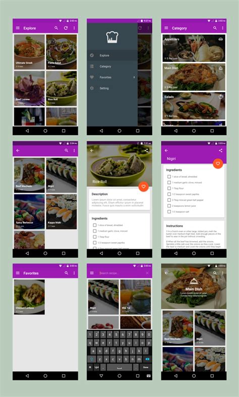 Android Material Ui Template Behance