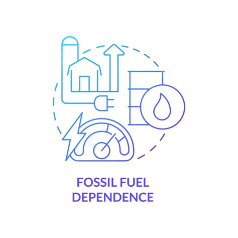 Fossil Fuels Vector Hd Images Fossil Fuel Dependence Blue Gradient