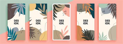 소셜 네트워크 스토리 벡터 일러스트레이션을 위한 트렌디한 편집 가능한 템플릿입니다 소셜 미디어를 위한 디자인 배경 Brand Name Online Messaging