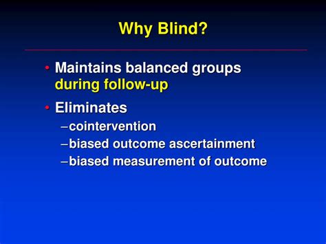 Ppt Blinding Intervention And Controls Powerpoint Presentation Free