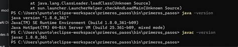 Errror Al Ejecutar El Programa Java Desde La Consola Sugiere Problemas Con La Version Instalada