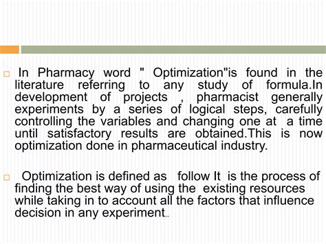 Factorial Design Optimization Techniques Pptx