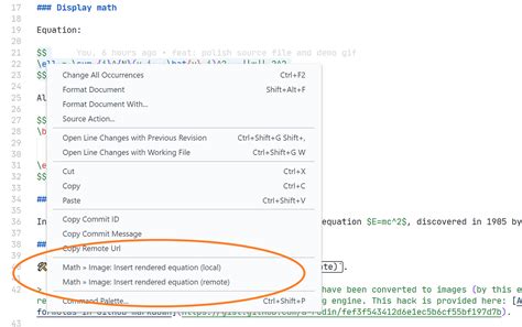 vs code math to image write latex math equations in github markdown