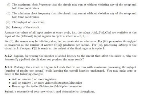 solved in theory any feedforward circuits can be sped up by