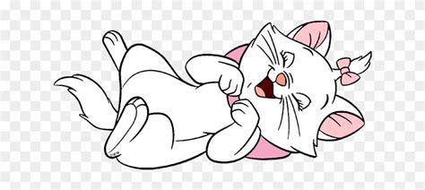 Marie From The Aristocats Playful Cartoon Kitten Illustration