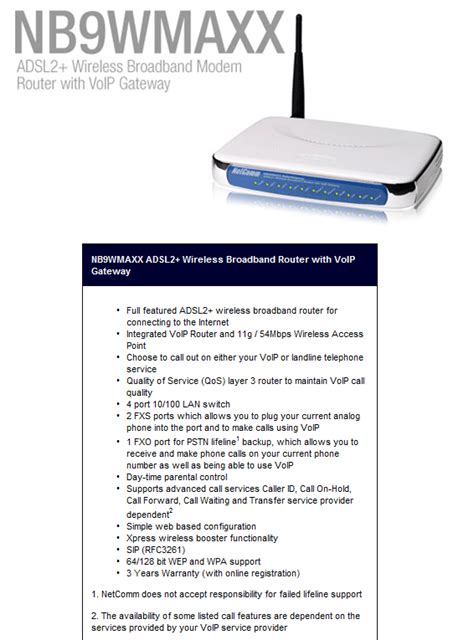 Buy Netcomm NB WMAXX VOIP Wireless ADSL Modem Router NB WMAXX PC Case Gear Australia