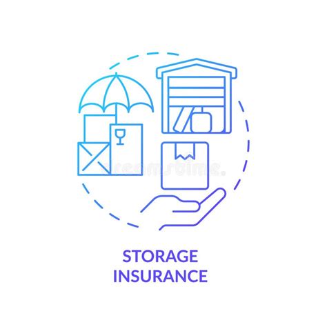 2d Simple Thin Linear Storage Insurance Gradient Icon Stock Vector Illustration Of Thin