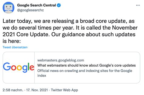 Google Core Update November 2021 SISTRIX