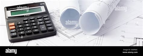 Calculating The Cost Of Building A Private House Stock Photo Alamy